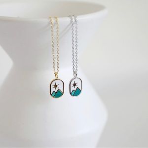 SB Glam | Jewelry | Mountain Landscape Pendant Necklace | Poshmark